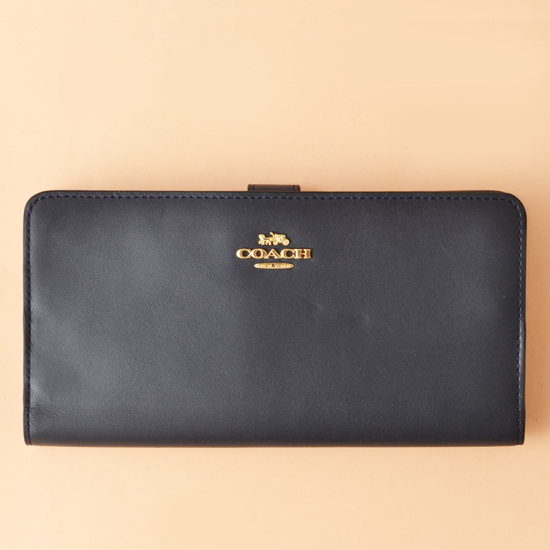 Coach Skinny Wallet Navy - Averand