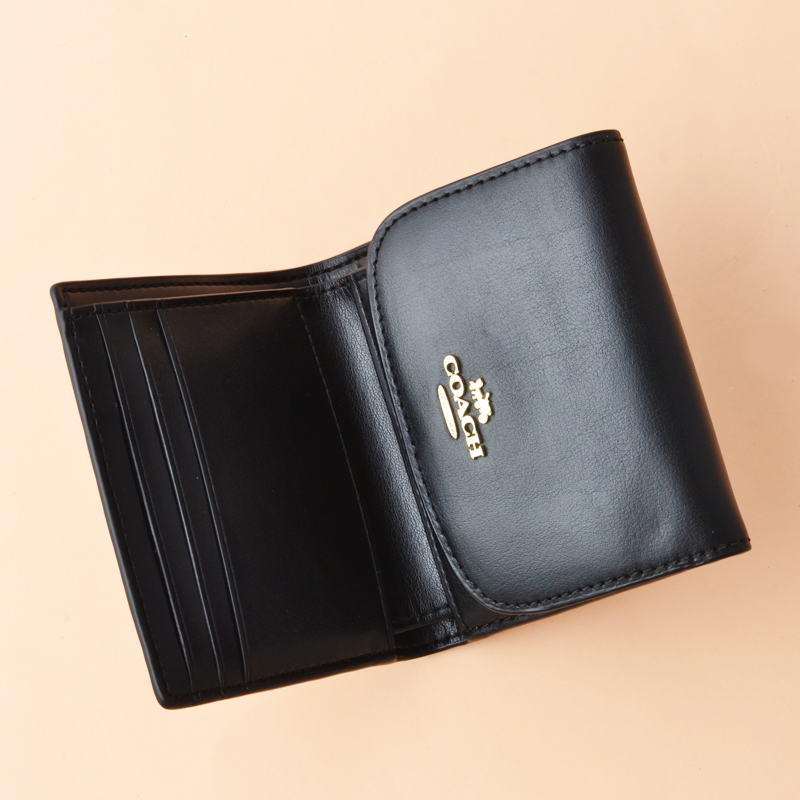 Coach Small Wallet Signature Brown Black - Averand