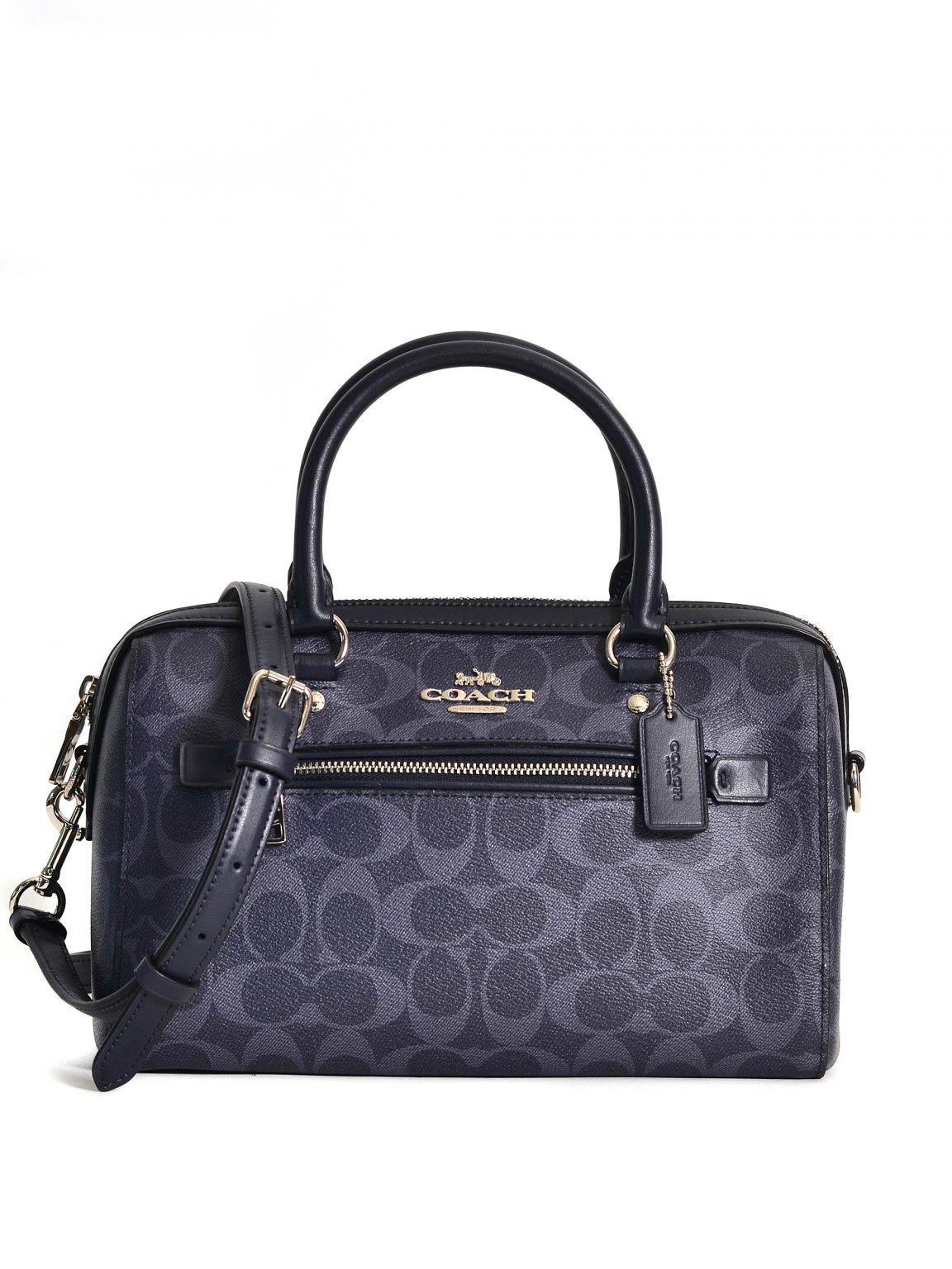 Coach Rowan Satchel Signature Denim Midnight - Averand