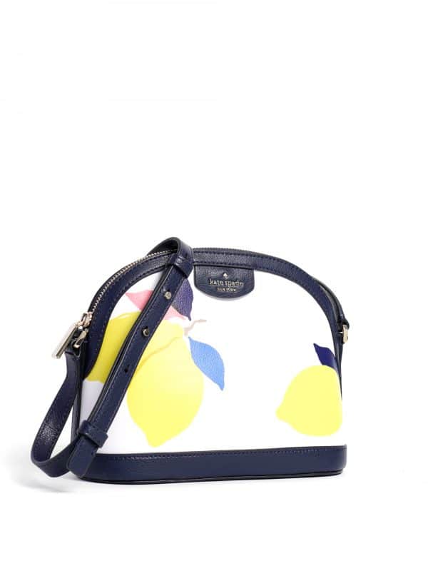 Kate Spade Sylvia Lemon Zest Extra Large Dome Crossbody White Multi ...